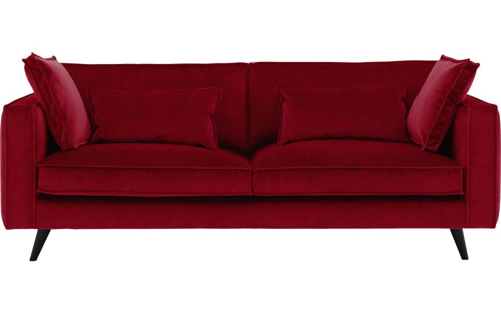 Kleurrijke klassieke woonkamer met rode velours bank - Shopinstijl.nl ...